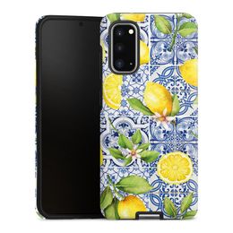 DeinDesign Galaxy S20 Handy Panzer Handyh&uuml;lle robuste Outdoor H&uuml;lle Schutzh&uuml;lle matt Muster Greece Lemon Tough Case