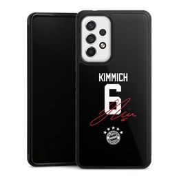 DeinDesign Galaxy A53 5G Handy Gallery Case Handyh&uuml;lle 9H Geh&auml;rtetes Glas R&uuml;ckseite H&uuml;lle Kimmich Fc Bayern M&uuml;nchen Fcb Gallery Case