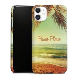 DeinDesign iPhone 11 Handy Premium Case Smartphone Handyh&uuml;lle Schutzh&uuml;lle matt Beach Palm Tree Urlaub Premium Case