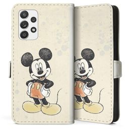 DeinDesign Galaxy A52s 5G Handy Klapph&uuml;lle Handyh&uuml;lle aus Kunst Leder wei&szlig; Flip Case Water Colour Official Licensed Product Sideflip mit Lasche