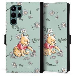 DeinDesign Galaxy S22 Ultra Handy Klapph&uuml;lle Handyh&uuml;lle aus Kunst Leder schwarz Flip Case Disney Winnie The Pooh Official Licensed Product Sideflip mit langer 