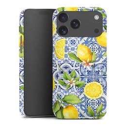 DeinDesign iPhone 17 Pro Max Handy Premium Case Smartphone Handyh&uuml;lle Schutzh&uuml;lle matt Muster Greece Lemon Premium Case