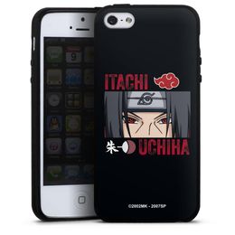 DeinDesign iPhone SE (2016-2019) Handy Silikon H&uuml;lle Case schwarz Handyh&uuml;lle Naruto Shippuden Manga Itachi Uchiha