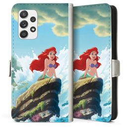 DeinDesign Galaxy A52s 5G Handy Klapph&uuml;lle Handyh&uuml;lle aus Kunst Leder wei&szlig; Flip Case Official Licensed Product Arielle Die Meerjungfrau Mermaid Sideflip mit 