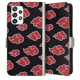 DeinDesign Galaxy A52s 5G Handy Klapph&uuml;lle Handyh&uuml;lle aus Kunst Leder wei&szlig; Flip Case Akatsuki Official Licensed Product Naruto Shippuden Sideflip mit Lasche