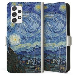 DeinDesign Galaxy A52s 5G Handy Klapph&uuml;lle Handyh&uuml;lle aus Kunst Leder wei&szlig; Flip Case The Starry Night Kunst Sideflip mit Lasche
