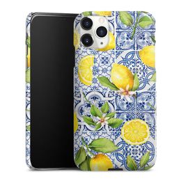 DeinDesign iPhone 11 Pro Max Handy Premium Case Smartphone Handyh&uuml;lle Schutzh&uuml;lle gl&auml;nzend Lemon Greece Muster Premium Case