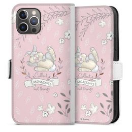 DeinDesign iPhone 12 Pro Handy Klapph&uuml;lle Handyh&uuml;lle aus Kunst Leder wei&szlig; Flip Case Thumper Bambi Official Licensed Product Sideflip mit Lasche