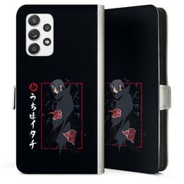 DeinDesign Galaxy A52s 5G Handy Klapph&uuml;lle Handyh&uuml;lle aus Kunst Leder wei&szlig; Flip Case Official Licensed Product Naruto Shippuden Itachi Uchiha Sideflip mit Lasche
