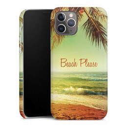 DeinDesign iPhone 12 Pro Handy Premium Case Smartphone Handyh&uuml;lle Schutzh&uuml;lle matt Palm Tree Urlaub Beach Premium Case