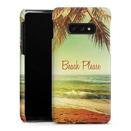 DeinDesign Galaxy S10e Handy Premium Case Smartphone Handyh&uuml;lle Schutzh&uuml;lle matt Beach Palm Tree Urlaub Premium Case