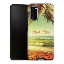 DeinDesign Galaxy S20 Handy Panzer Handyh&uuml;lle robuste Outdoor H&uuml;lle Schutzh&uuml;lle matt Beach Palm Tree Urlaub Tough Case