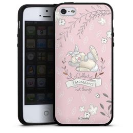 DeinDesign iPhone SE (2016-2019) Handy Silikon H&uuml;lle Case schwarz Handyh&uuml;lle Thumper Official Licensed Product Bambi