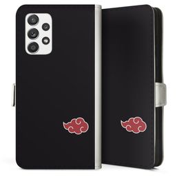 DeinDesign Galaxy A52s 5G Handy Klapph&uuml;lle Handyh&uuml;lle aus Kunst Leder wei&szlig; Flip Case Naruto Shippuden Akatsuki Official Licensed Product Sideflip mit Lasche