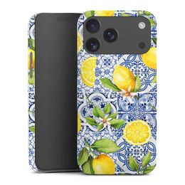 DeinDesign iPhone 17 Pro Max Handy Premium Case Smartphone Handyh&uuml;lle Schutzh&uuml;lle gl&auml;nzend Muster Greece Lemon Premium Case