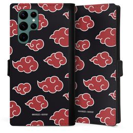 DeinDesign Galaxy S22 Ultra Handy Klapph&uuml;lle Handyh&uuml;lle aus Kunst Leder schwarz Flip Case Akatsuki Official Licensed Product Naruto Shippuden Sideflip mit langer