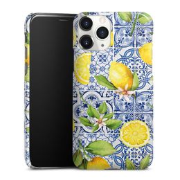 DeinDesign iPhone 11 Pro Handy Premium Case Smartphone Handyh&uuml;lle Schutzh&uuml;lle gl&auml;nzend Lemon Greece Muster Premium Case