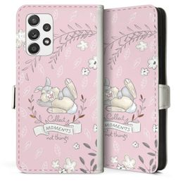 DeinDesign Galaxy A52s 5G Handy Klapph&uuml;lle Handyh&uuml;lle aus Kunst Leder wei&szlig; Flip Case Thumper Bambi Official Licensed Product Sideflip mit Lasche