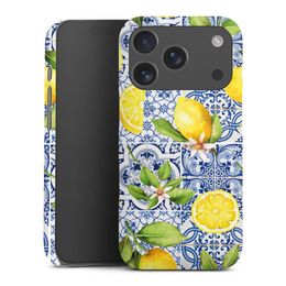 DeinDesign iPhone 17 Pro Handy Premium Case Smartphone Handyh&uuml;lle Schutzh&uuml;lle matt Muster Greece Lemon Premium Case