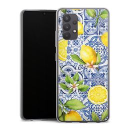 DeinDesign Galaxy A32 4G Handy Silikon H&uuml;lle Case transparent Handyh&uuml;lle Muster Greece Lemon Silikon Case