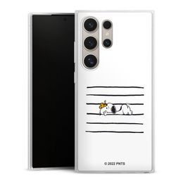 DeinDesign Galaxy S24 Ultra Handy Slim Case Silikon Handyh&uuml;lle transparent H&uuml;lle extra d&uuml;nn Snoopy Dog Peanuts Silikon Slim Case