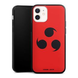 DeinDesign iPhone 12 mini Handy Slim Case extra d&uuml;nn Silikon Handyh&uuml;lle schwarz H&uuml;lle Official Licensed Product Naruto Shippuden Sharingan Silikon Slim Case