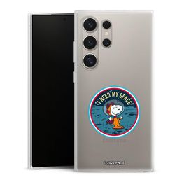 DeinDesign Galaxy S24 Ultra Handy Slim Case Silikon Handyh&uuml;lle transparent H&uuml;lle extra d&uuml;nn Peanuts Weltall Snoopy Silikon Slim Case