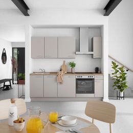 Nobilia K&uuml;chenblock Touch Low m. Ger&auml;ten Grau
