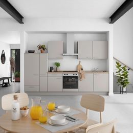 Nobilia K&uuml;chenblock Touch Low m. Ger&auml;ten Grau