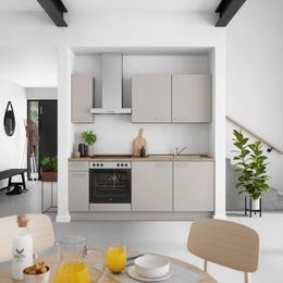 Nobilia K&uuml;chenblock Touch Low m. Ger&auml;ten Grau