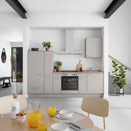 Nobilia K&uuml;chenblock Touch Low m. Ger&auml;ten Grau