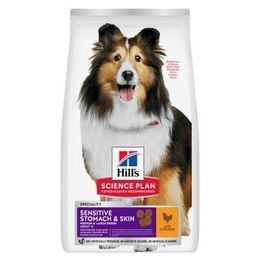 Hill's Hill's Science Plan Trockenfutter Hund, Sensitive Stomach & Skin, Medium & Large Breed Adult, mit Huhn 2x14 kg