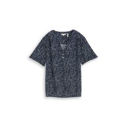Tom Tailor Damen Bluse mit Muster, blau, Gemustert, Gr. 36