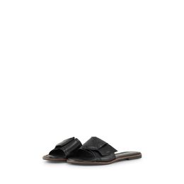 Tom Tailor Damen Flache Sandalen mit Schleifen-Detail, schwarz, Uni, Gr. 38