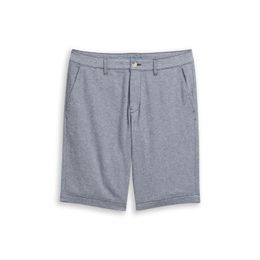 Tom Tailor Herren Chino Shorts mit Stretch, blau, Meliert, Gr. 30