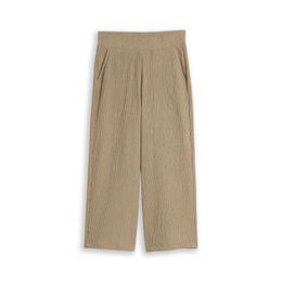 Tom Tailor Damen Crinkle Culotte Hose, gr&uuml;n, Meliert, Gr. 44/28