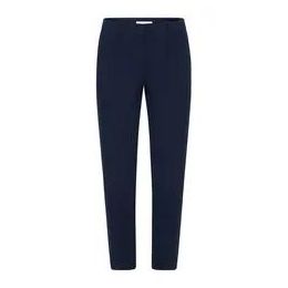 BETTY & CO Anzughose BETTY & CO "Damen mit Taschen", Damen, Gr. 42, Normalgr&ouml;&szlig;en, blau (dunkelblau), Obermaterial: 59% Polyester, 37% Viskose, 4% Elasthan, gerade 7/8-L&auml;nge, Hosen Anzughose, Taschen