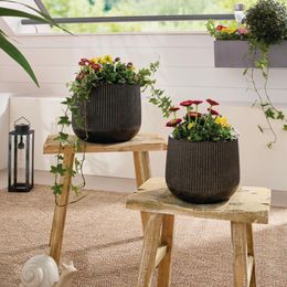 &Uuml;bertopf "Rillen", 2er Set