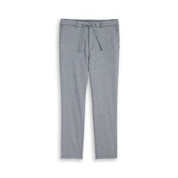 Tom Tailor Herren Regular Tapered Chino Hose mit Kordelzug, blau, Meliert, Gr. XXL