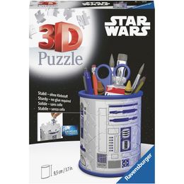 3D-Puzzle Ravensburger "Utensilo Star Wars R2D2", blau (blau, wei&szlig;), Puzzles, KinderB:8cm H:10cm, Kunststoff, Made in Europe, B:8cm H:10cm