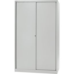 Bisley Schiebet&uuml;renschrank ECO, 4 Fachb&ouml;den, 5 Ordnerh&ouml;hen, lichtgrau