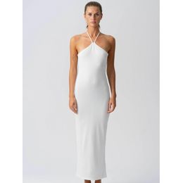 Jerseykleid TEESHOPPEN "TEESHOPPEN Dress Jasmin", Damen, Gr. Mx34, wei&szlig;, Obermaterial: 100% Baumwolle, Kleider Jerseykleid