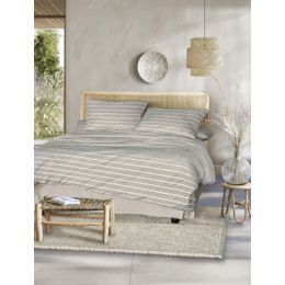 Bettw&auml;sche Irisette "Easy 8548", natur, B/L: 135cm x 200cm, 1 Stk., 1 Stk., Seersucker, B/L: 80cm x 80cm, 2, Seersucker, Obermaterial: 100% Baumwolle, Bettw&auml;sche, Bettw&auml;sche, k&uuml;hlend und atmungsaktiv, pflegeleicht und b&uuml;gelfrei