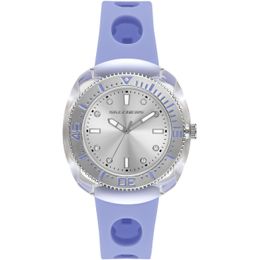 Quarzuhr Skechers "PALMERA", lila, Armbanduhren, Damen, Quarzuhr, Armbanduhr, Damenuhr, Silikonarmband, analog, Glassteine