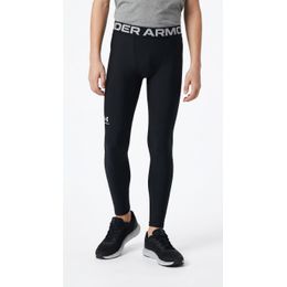 Trainingstights Under Armour "UA HG ARMOUR LEGGINGS", Kinder, Gr. XS (122), N-Gr, schwarz,, wei&szlig;, Obermaterial: 86% Polyester, 14% Elasthan, Hosen, sportlicher Stil, f&uuml;r vielseitige Aktivit&auml;ten, mit Elasthan-Anteil