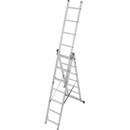 Vielzweckleiter Krause "Corda", silber (silberfarben), B:80cm H:420cm, Aluminium, Leitern