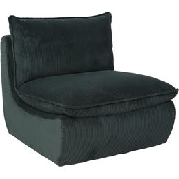 Loungesessel Hela "RHODOS", gr&uuml;n, B:74cm H:77cm T:87cm, Microfaser Breitcord;Polyester;Polyamid, Sessel, Sessel;gepolstert;aufgesetztes Kissen;Microfaser;Breitcord