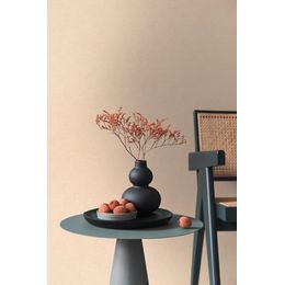 Livingwalls Vliestapete LIVING WALLS "Smart Surfaces einfarbige Tapete Unitapete Struktur-Optik Landhaus", rosa (beige,rosa), B:0,53m H:0,02m L:10,05m, Vlies, Tapeten, Vliestapete Textil-Optik f&uuml;r Schlafzimmer K&uuml;che Wohnzimmer Uni Design