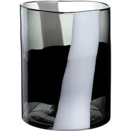 Dekovase Leonardo "Vase BANDA NERA", schwarz, B:20,5cm H:26cm T:20,5cm, Glas, Vasen