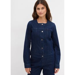 bonprix Jeansjacke mit Strass, blau, Gr.52, Kastige Jeansjacke mit Strass, 99% Baumwolle